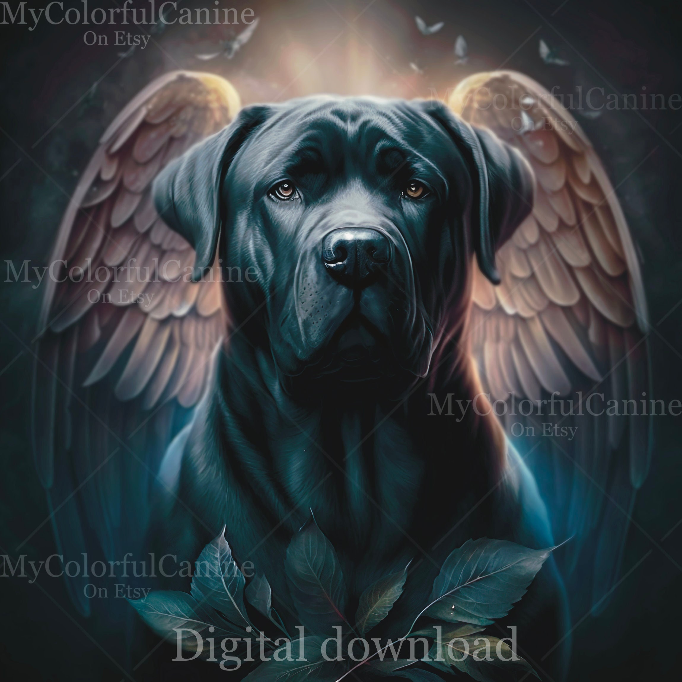 Cane Corso Angel Art - Digital Download High Quality - Large File - JPG ...