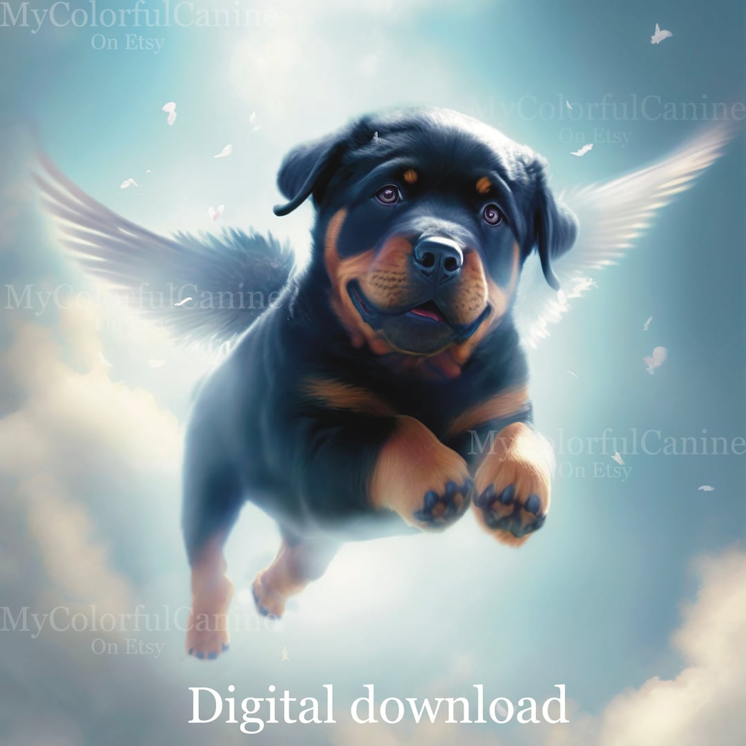 Angel Rottie Art Digital Download High Quality Large File Size ...