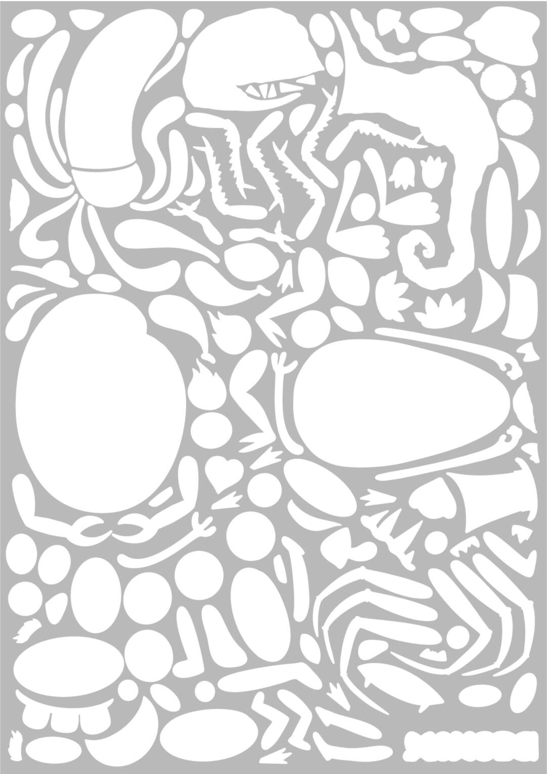 DIY Monsta Wall Sticker Kit: Paintable, Reusable, Creative Play (A3 ...