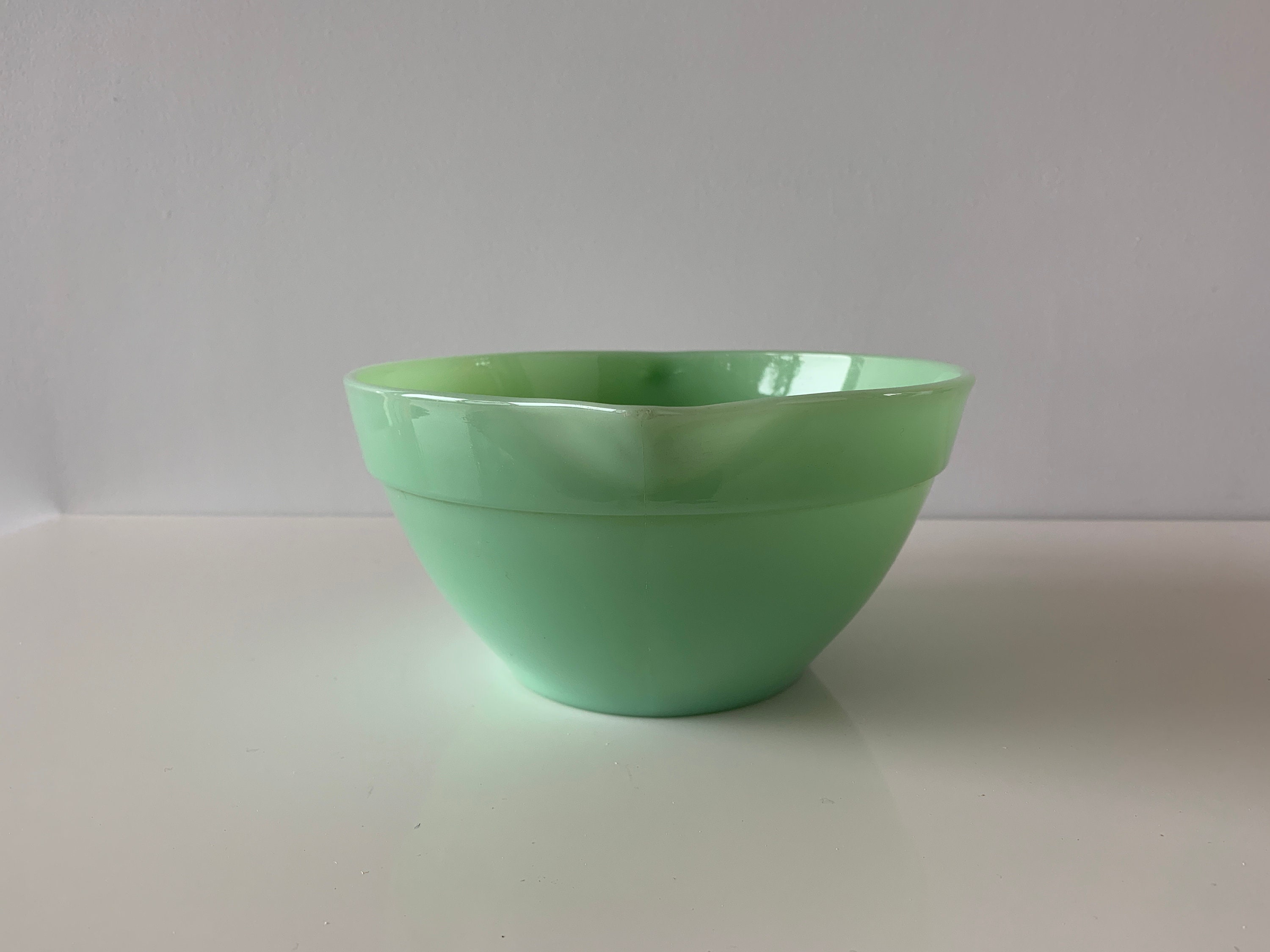 Vintage Fire King Green Jadeite Batter Bowl With Handle and - Etsy