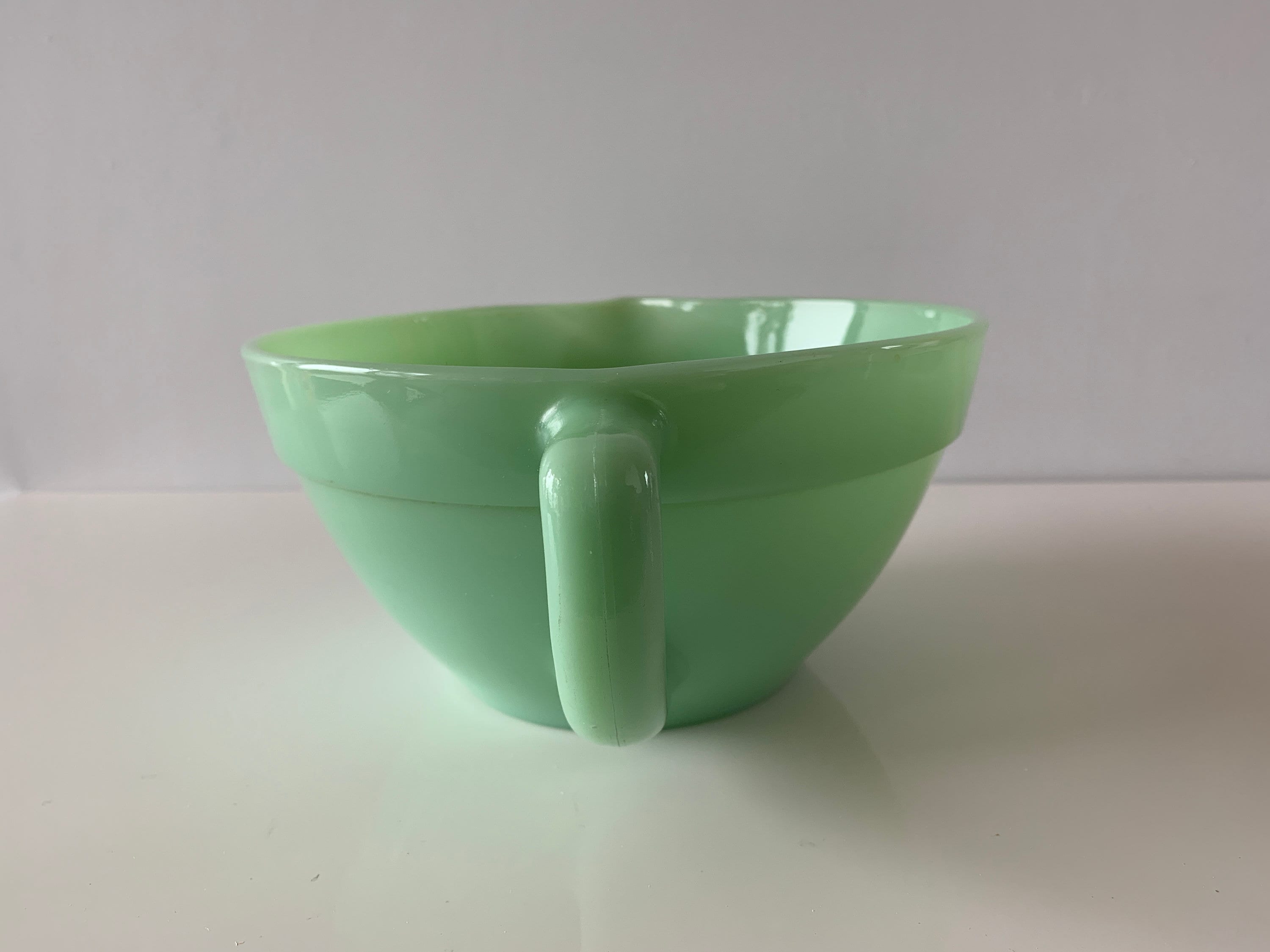 Vintage Fire King Green Jadeite Batter Bowl With Handle and - Etsy