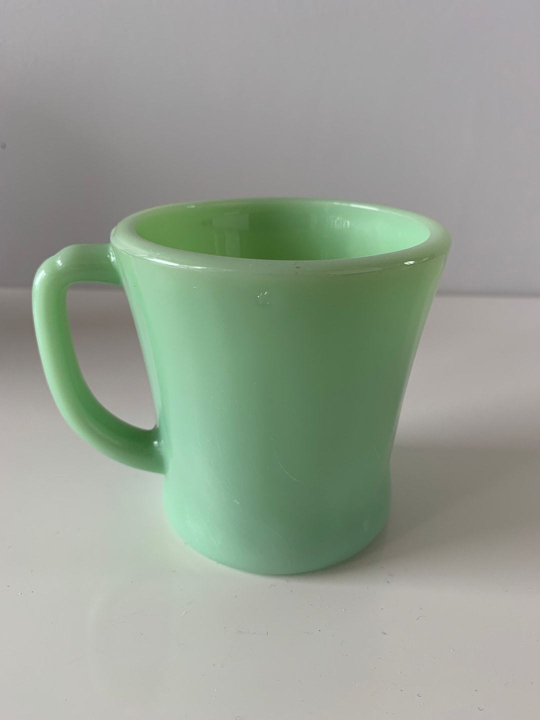 Vintage Fire-king Green Jadeite D Handle Mug, 1950s, Excellent ...