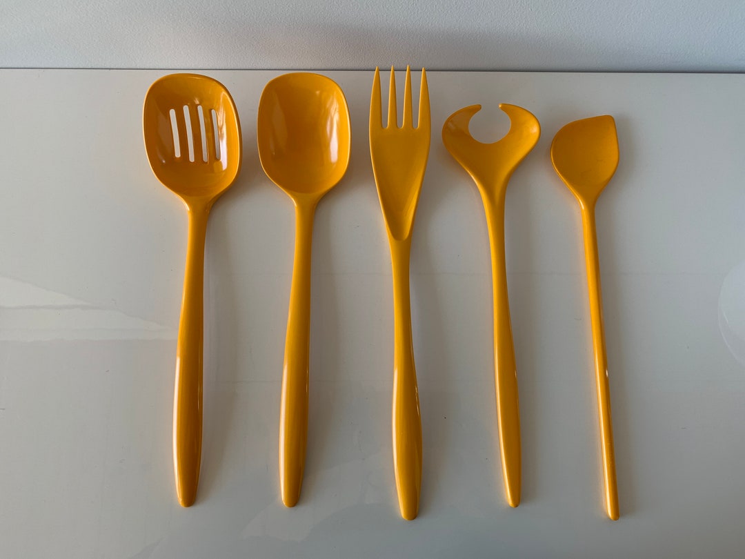 Vintage Rosti Yellow Utensils 1970s Good Condition note: One Utensil is ...