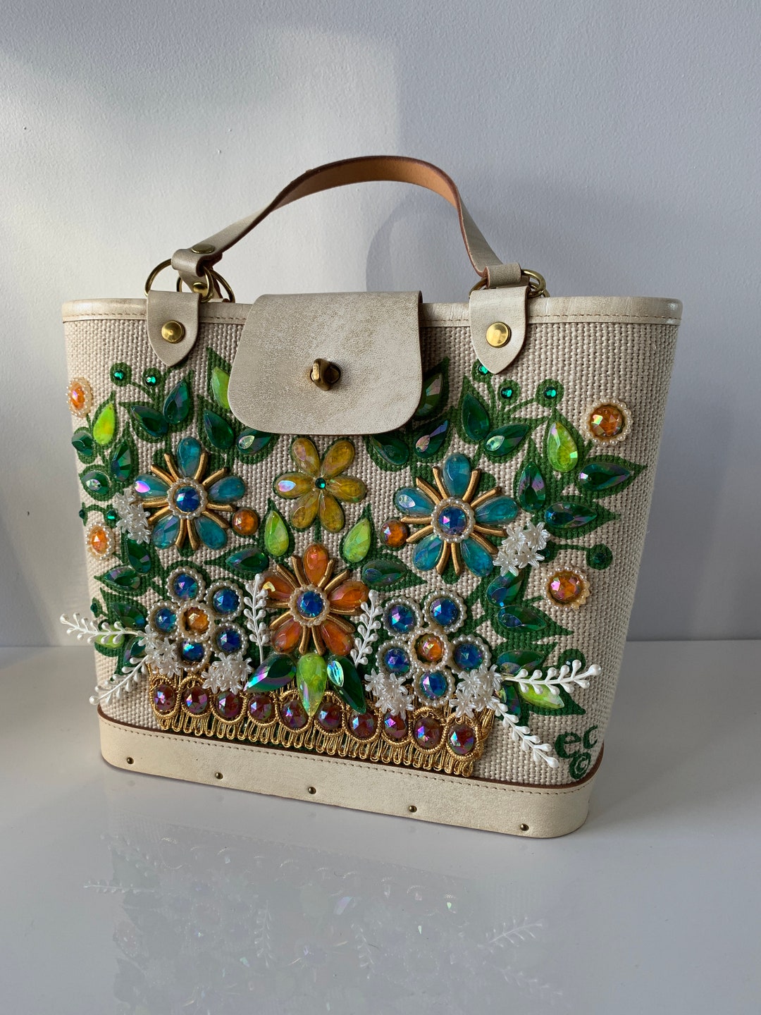 Vintage 1960's Enid Collins Flower Basket Purse, Excellent Unused ...