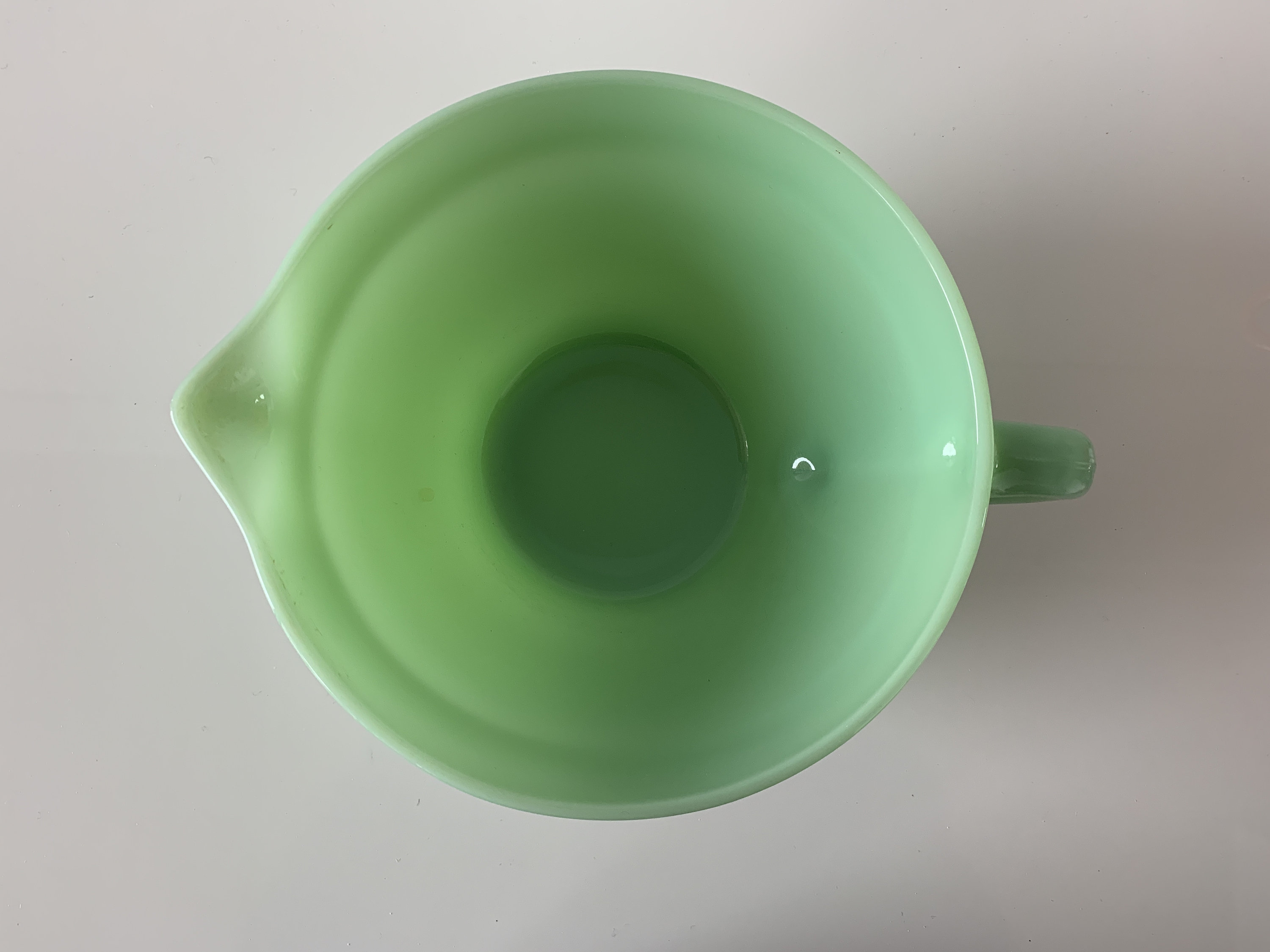 Vintage Fire King Green Jadeite Batter Bowl With Handle and - Etsy