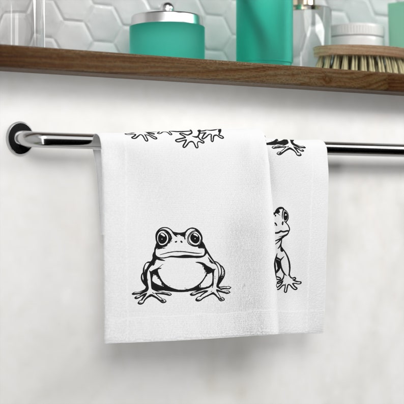 Frog Lover Face Towel - Minimalist Frog Design - Etsy