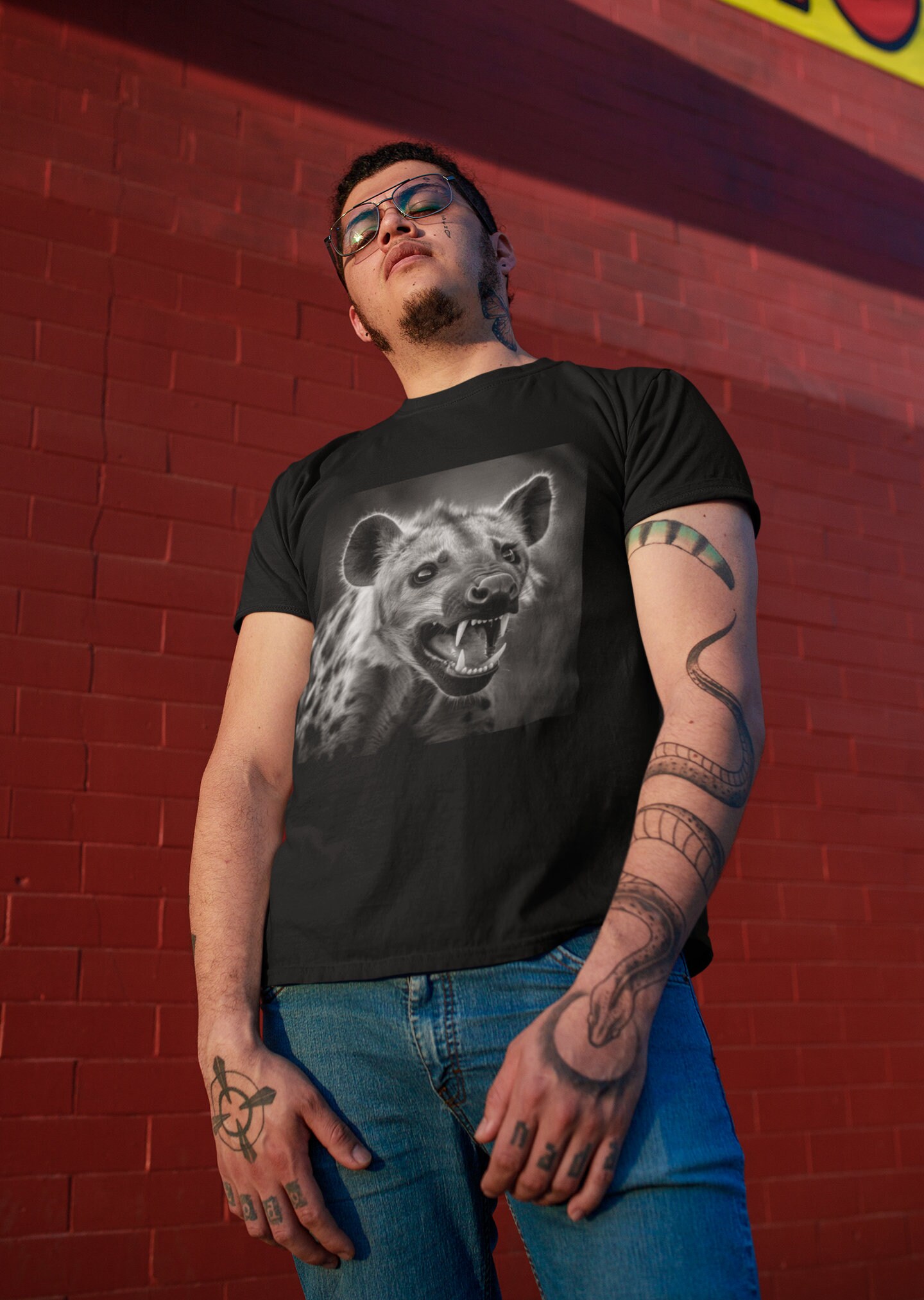 Furious Hyena T-shirt | Shirts | Graphic Tees | Tops | Wild Animal ...
