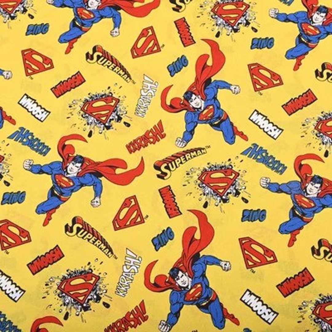 Superman Fabric Camelot Fabric Marvel Super Hero Fabric Pure Cotton ...
