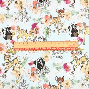 Bambi Fabric Bambi and Friends Fabric Pure Cotton Cartoon Fabric by the ...