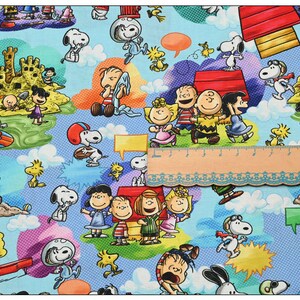 Peanuts Snoopy and Woodstock Fabric Pure Cotton Cartoon Fabric by the ...