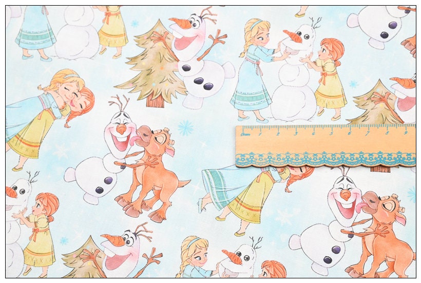 Frozen Disney Princess Fabric Elsa and Anna Fabric Pure Cotton - Etsy