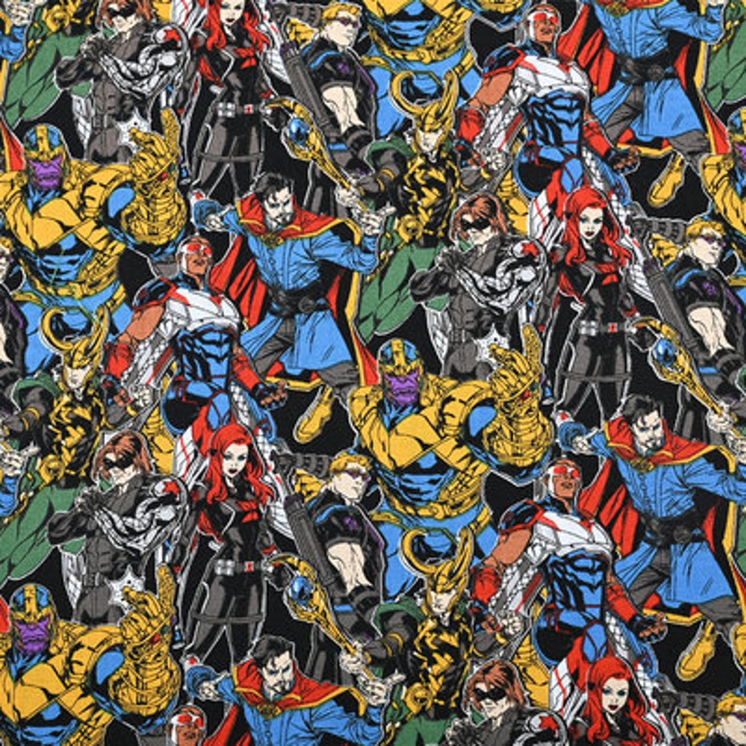 Marvel Avengers Fabric Super Hero Fabric Camelot Fabric Pure Cotton ...