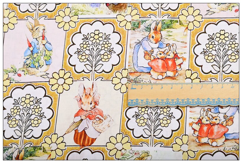 Beatrix Potter Fabric Peter Rabbit Fabric Cute Bunny Fabric - Etsy