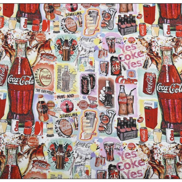 Coca Cola Fabric - Etsy