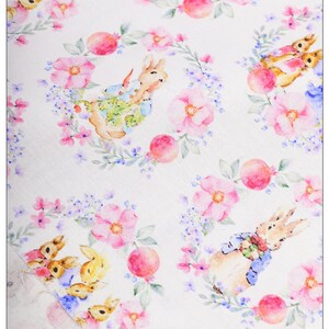 Beatrix Potter Fabric Peter Rabbit Fabric Cute Bunny Fabric Pure Cotton ...