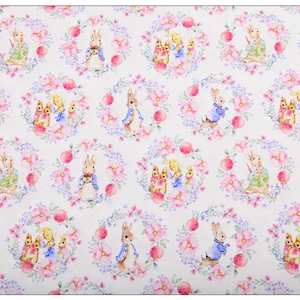 Beatrix Potter Fabric Peter Rabbit Fabric Cute Bunny Fabric Pure Cotton ...