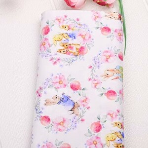 Beatrix Potter Fabric Peter Rabbit Fabric Cute Bunny Fabric Pure Cotton ...