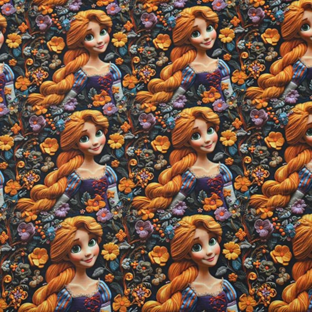 Disney Princess Rapunzel Fabric Dreams Tangled Fabric Pure Cotton ...