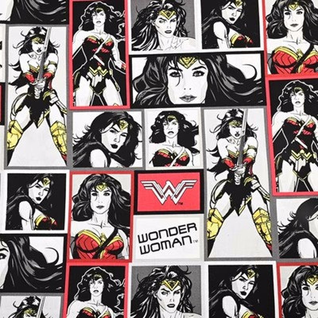 Wonder Woman Fabric Camelot Fabric Marvel Super Hero Fabric Pure Cotton ...
