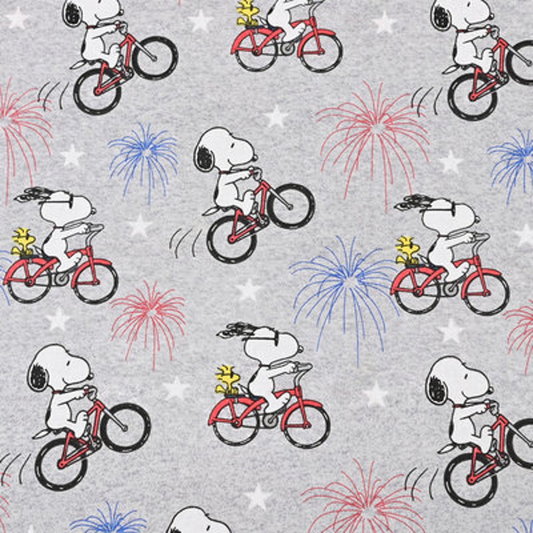 Peanuts Snoopy and Woodstock Fabric Pure Cotton Cartoon Fabric by the ...