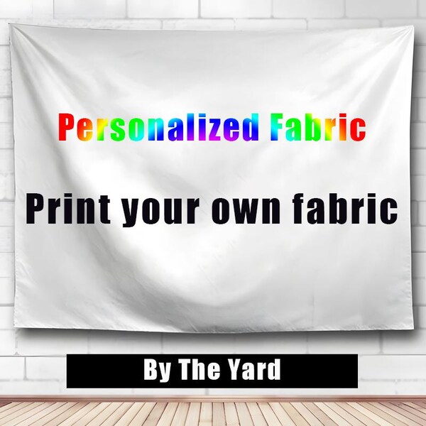 Text Print Fabric - Etsy