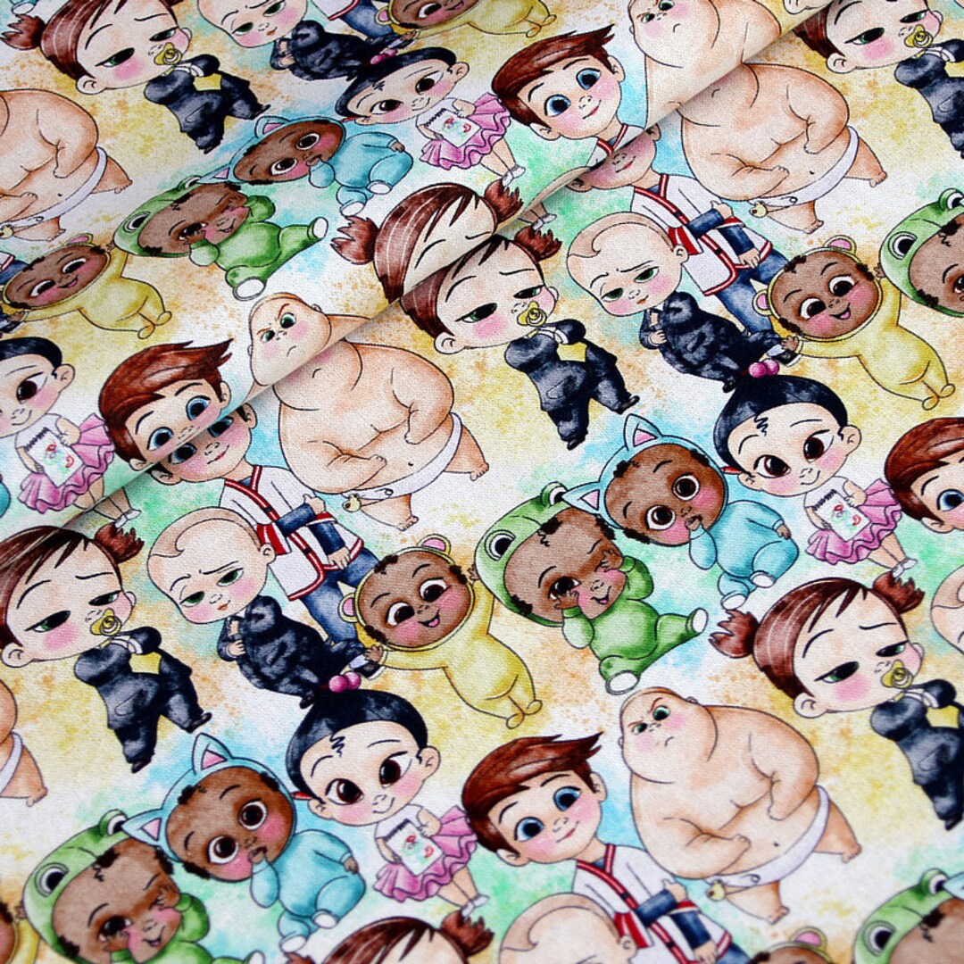 The Boss Baby Fabric Pure Cotton Cartoon Fabric by the Half Yard - Etsy