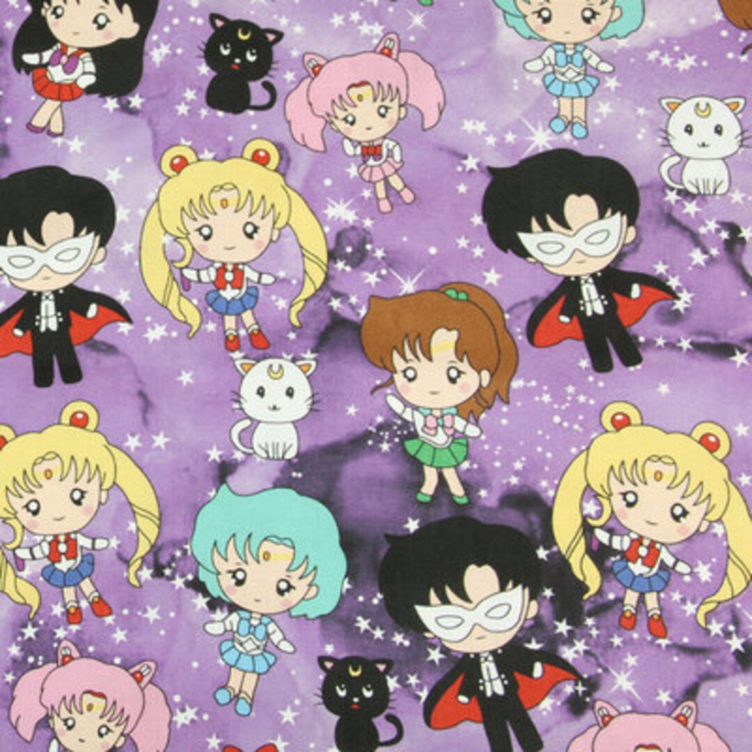 Sailor Moon Fabric Usagi Tsukino Fabric Pure Cotton Cartoon Fabric by ...