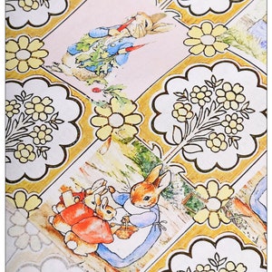 Beatrix Potter Fabric Peter Rabbit Fabric Cute Bunny Fabric Pure Cotton ...