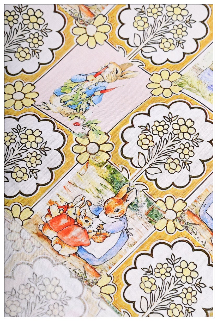 Beatrix Potter Fabric Peter Rabbit Fabric Cute Bunny Fabric - Etsy