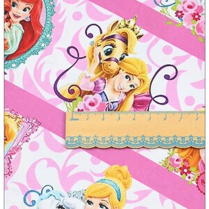 Disney Princess Fabric Rapunzel Aurora Cinderella Ariel Fabric Pure ...