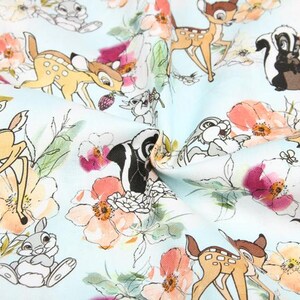 Bambi Fabric Bambi and Friends Fabric Pure Cotton Cartoon Fabric by the ...