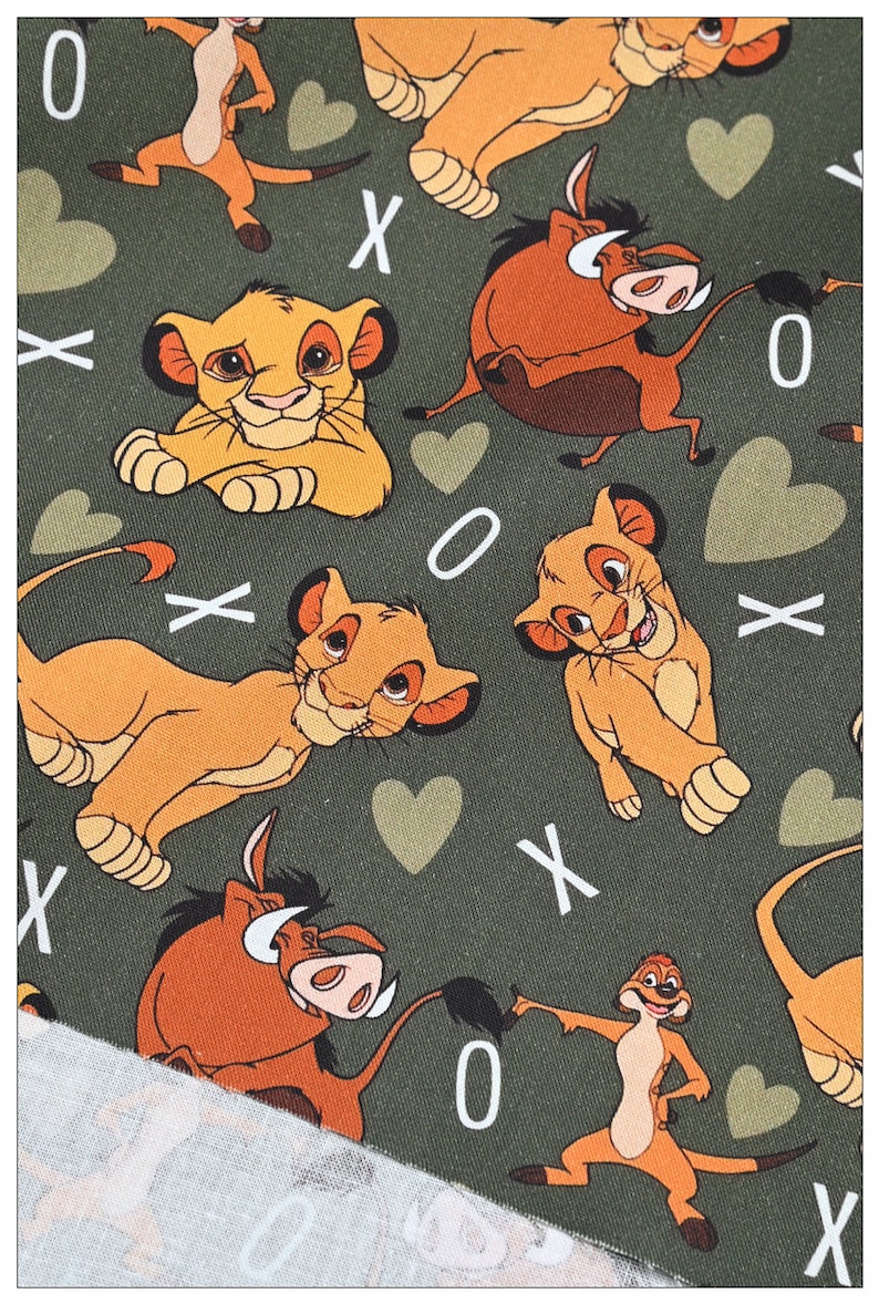 Lion King Fabric Lion Simba Mufasa Fabric Pure Cotton Cartoon - Etsy