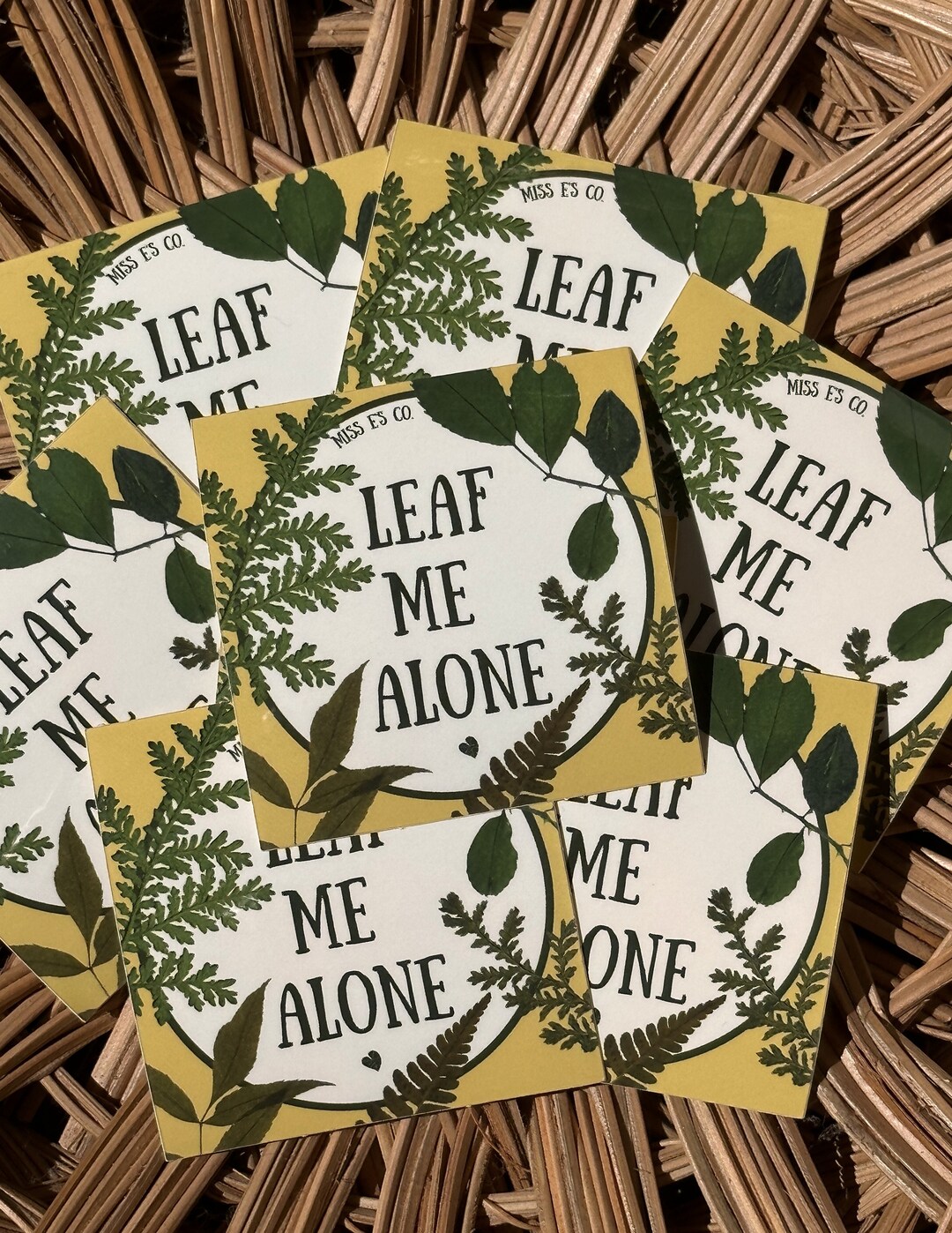 Leaf Me Alone Vinyl Sticker | Plant Puns | Plant Sticker | Leaf Sticker ...