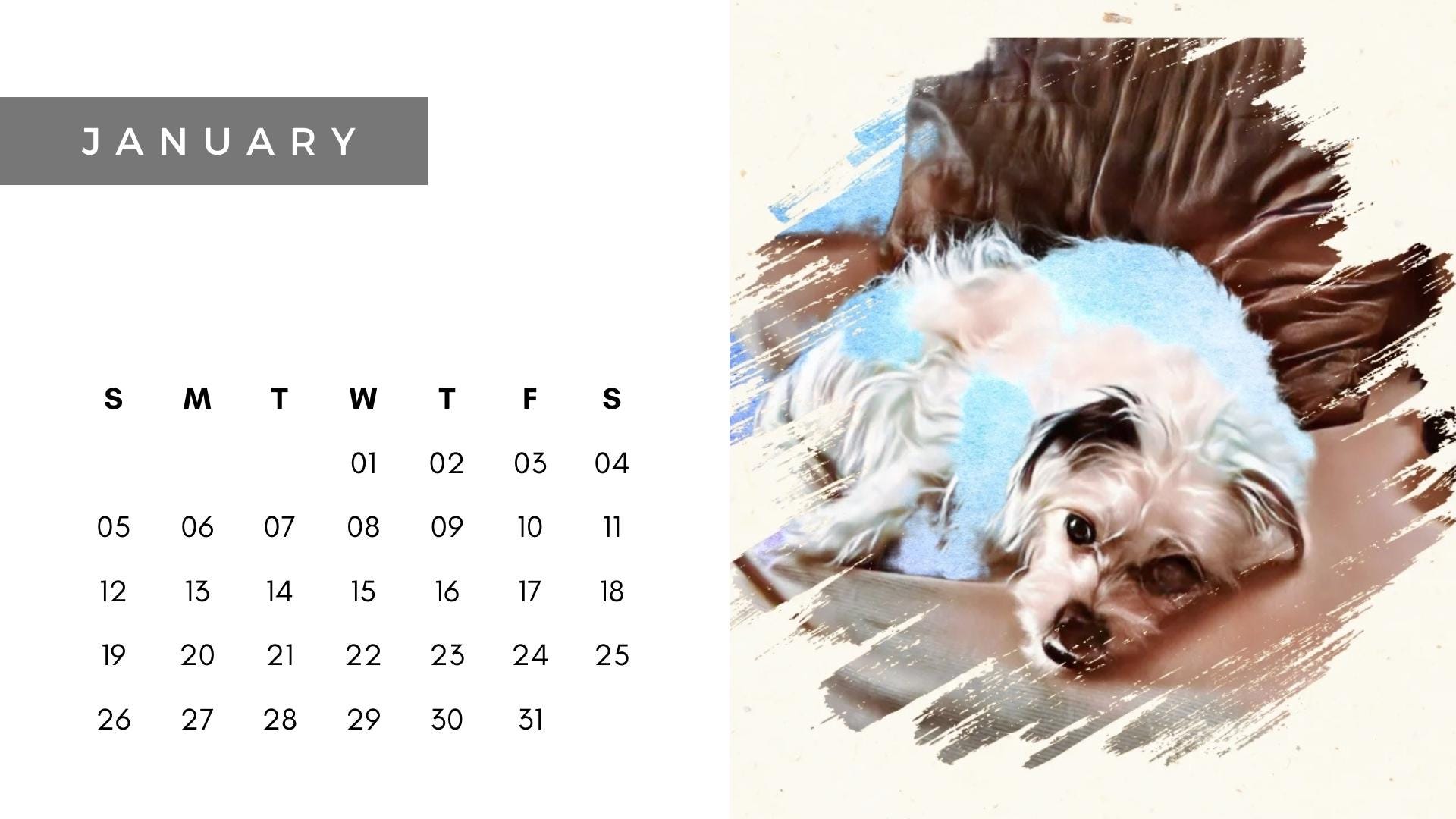 Printable 2025 Dog Wall Calendar---- Digital Great Gift for the New ...
