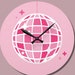 Pink Wall Clock Disco Ball Art 70s Retro Preppy Dorm Decor for Teen ...