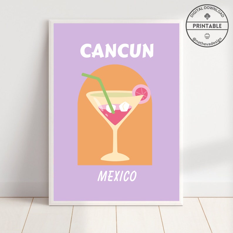 Travel Poster Set of 16 Preppy Room Decor Travel Collage Set Maximalist ...