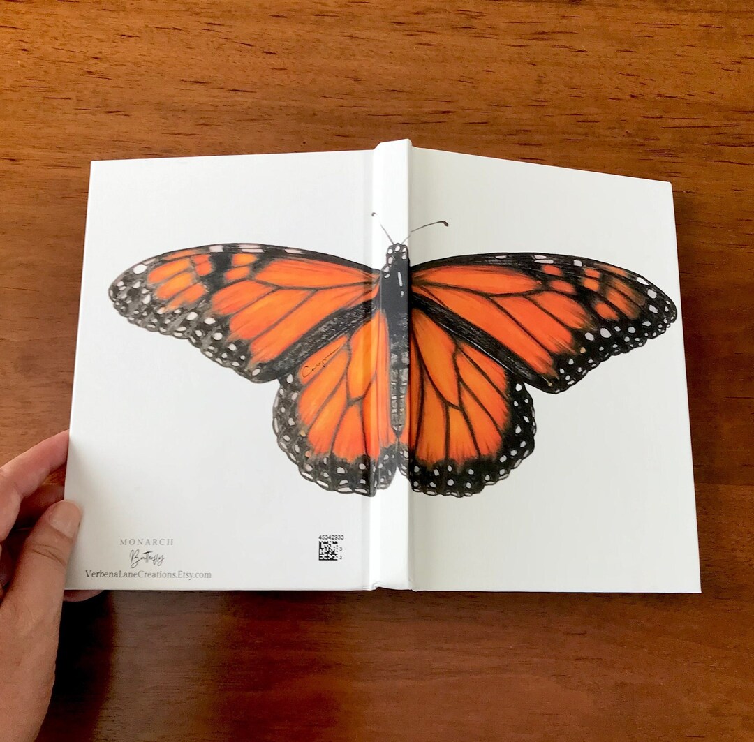 Monarch Butterfly Journal, Unique Notebook With Butterfly Art, Nature ...
