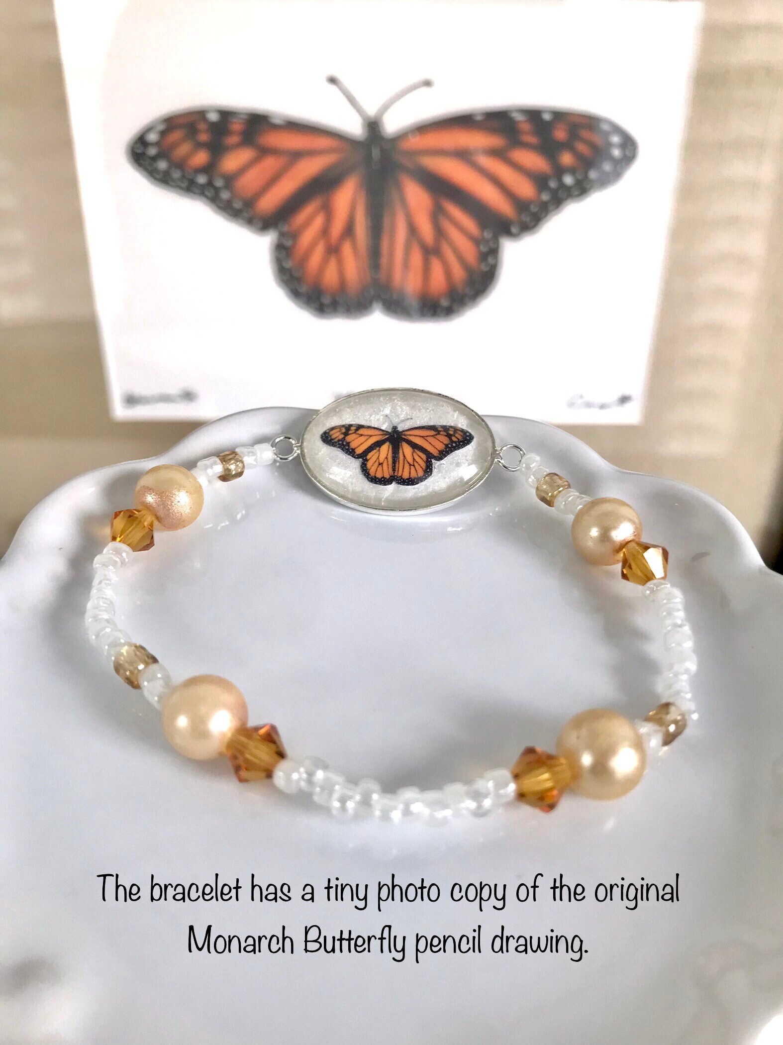 Monarch Bracelet, Unique Gift Idea for Nature Lover, Elegant Butterfly ...