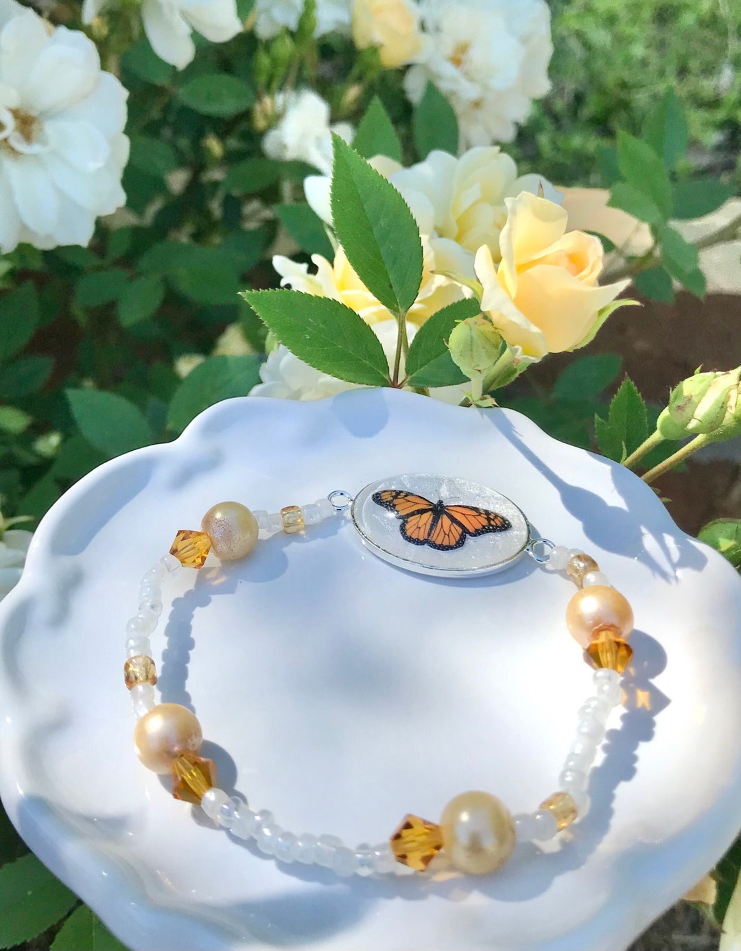 Monarch Bracelet, Unique Gift Idea for Nature Lover, Elegant Butterfly ...