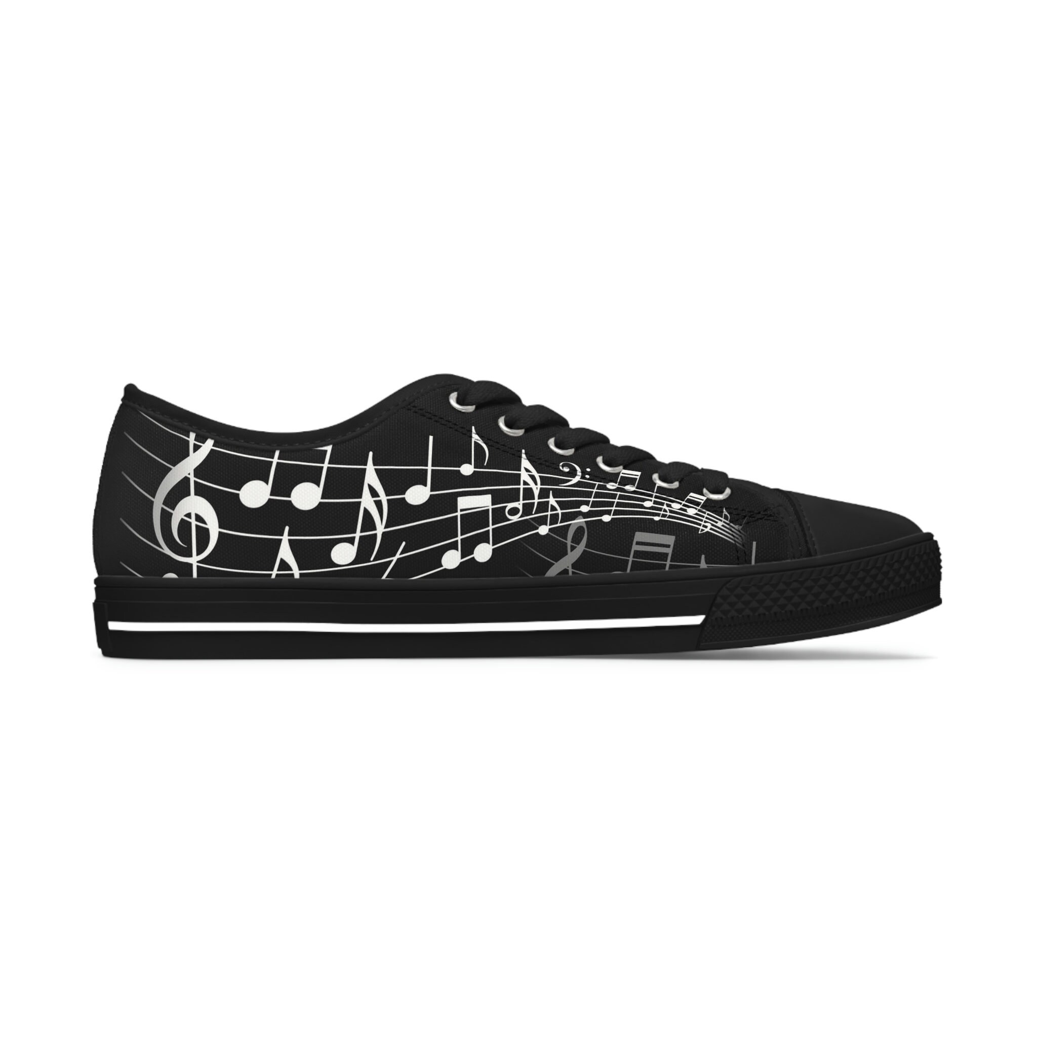 Music Notes Women's Low Top Sneakers Brand New Athletic Shoes for All ...