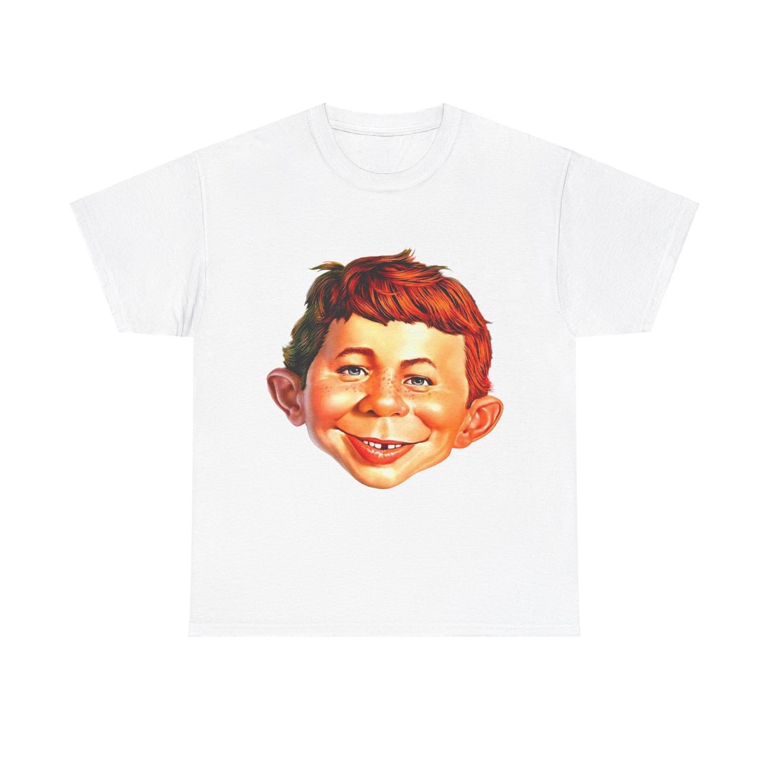 Mad Magazine's Alfred E Neuman Head Cotton T-shirt, New Mad Magazine ...