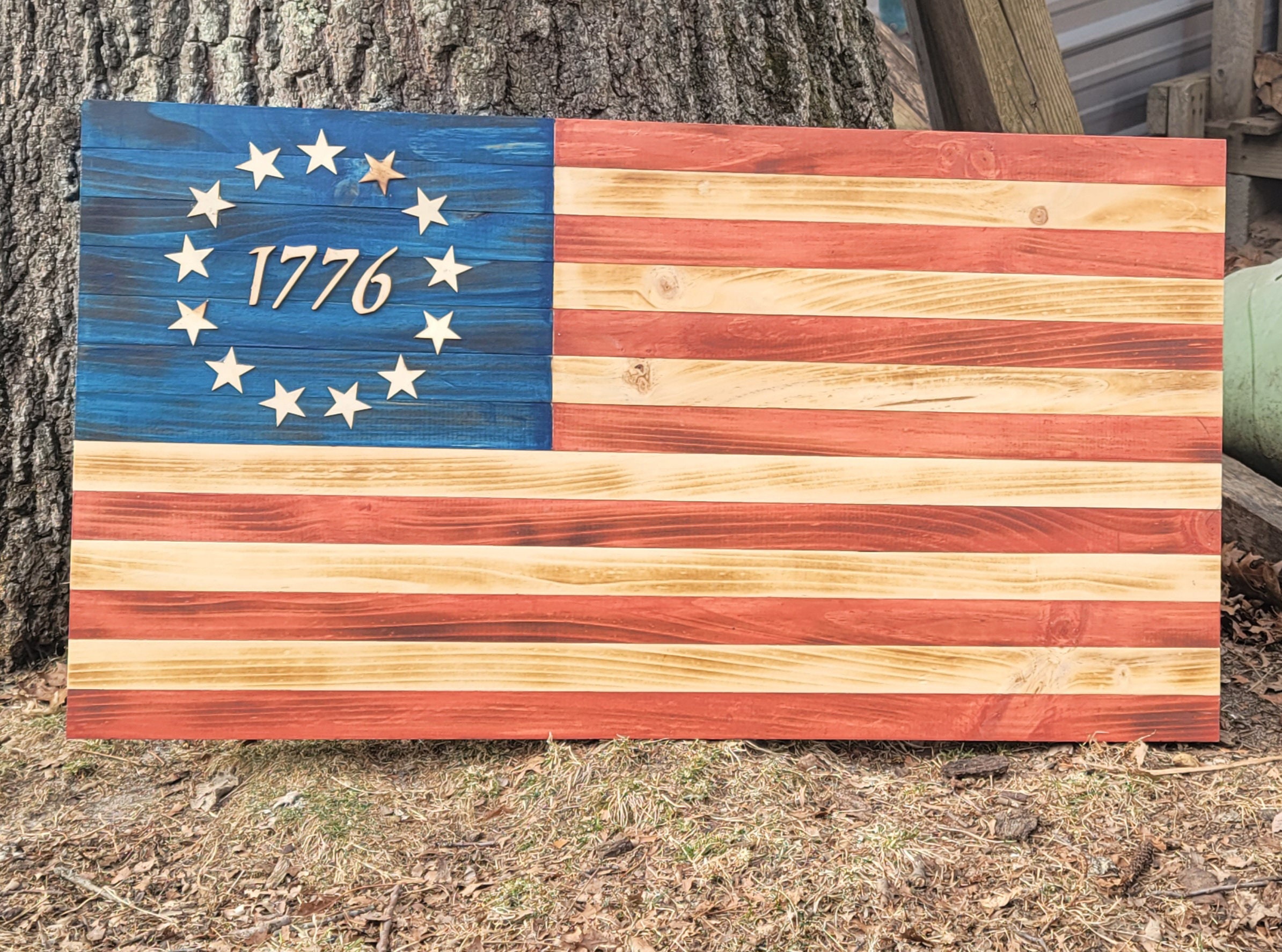 1776 Wood Flag - Etsy