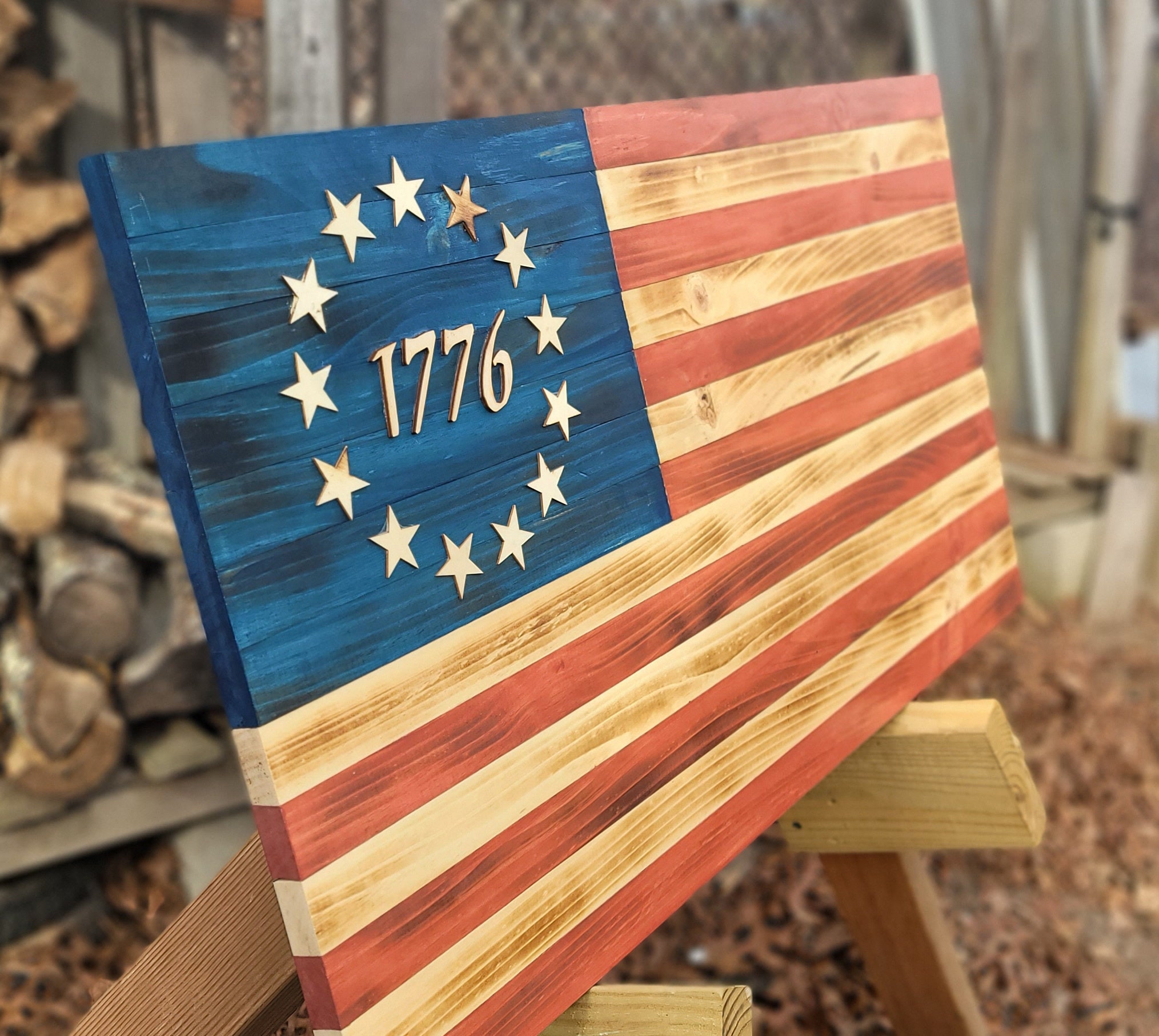 1776 Wood Flag - Etsy