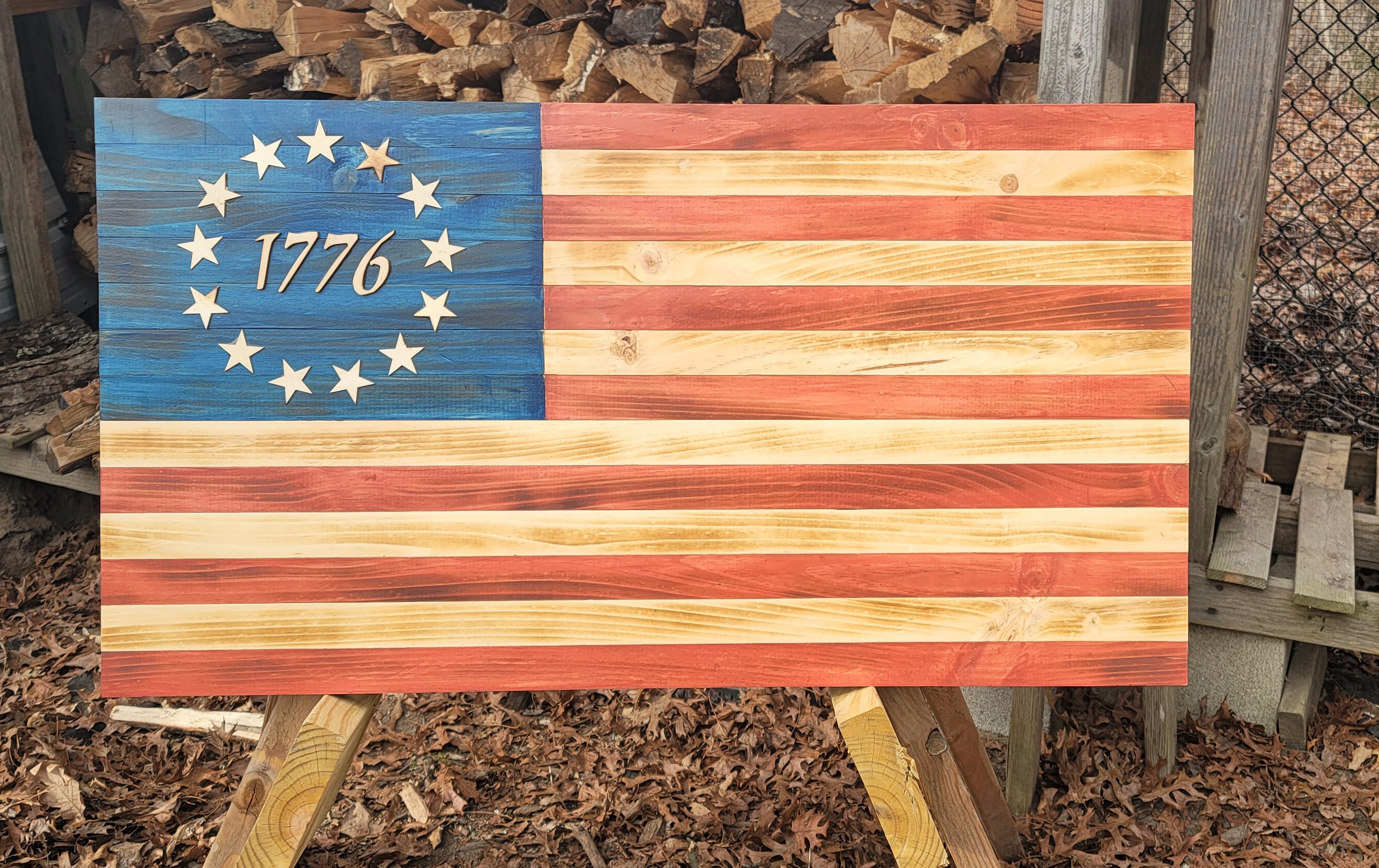 1776 Wood Flag - Etsy