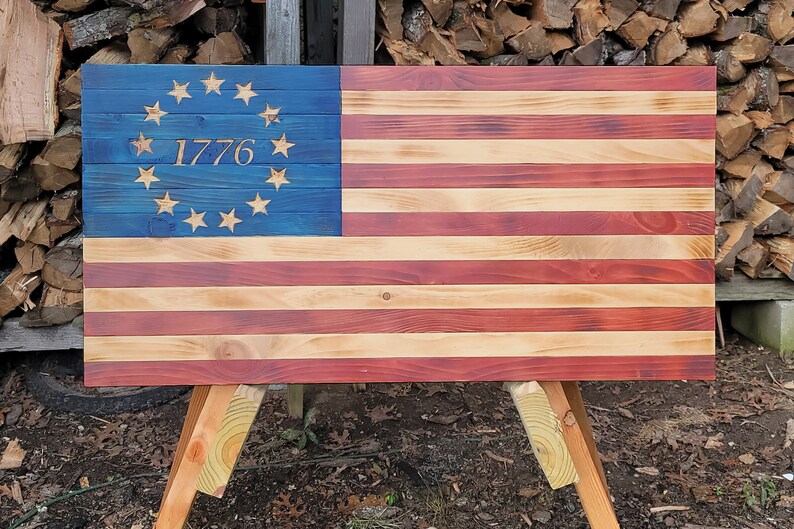 1776 Wood Flag - Etsy