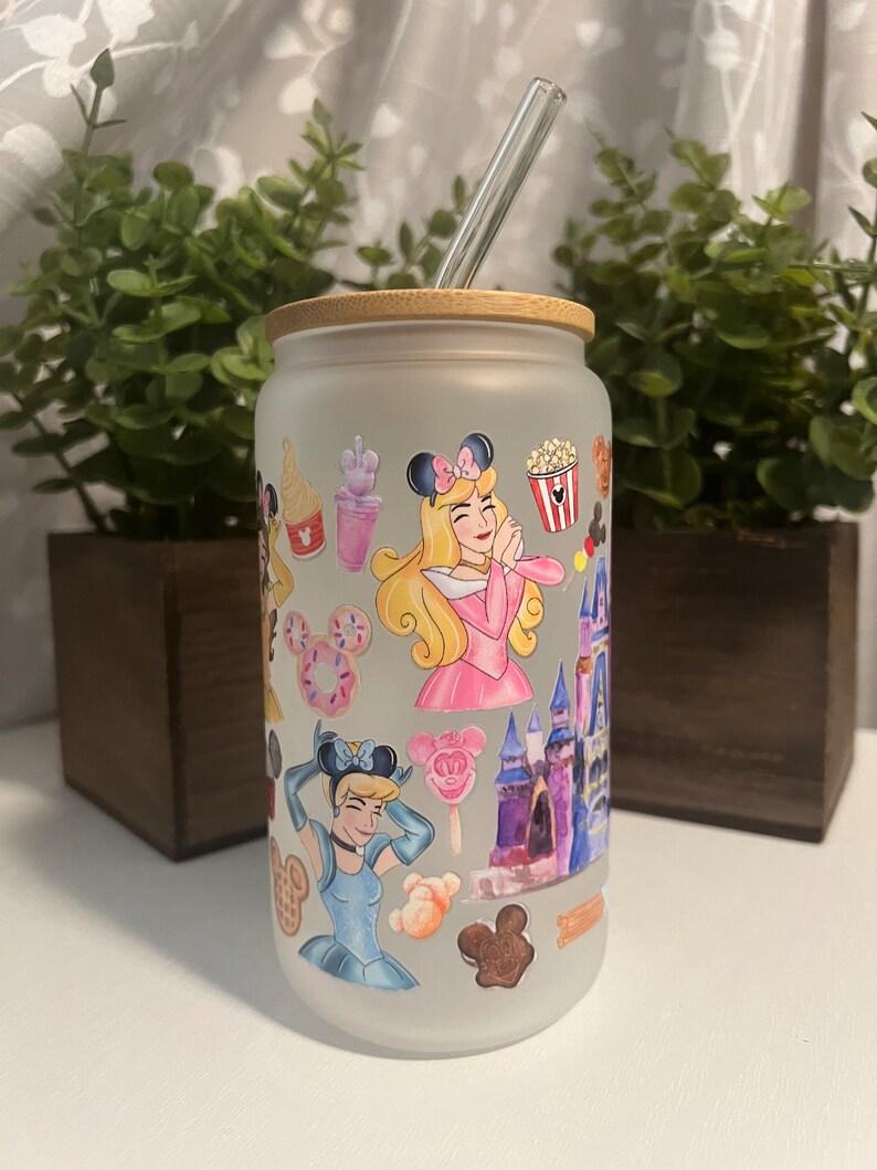 16 Oz Disney Libby Glass Cup, Disney, Kids, Castle, Libby Glass ...