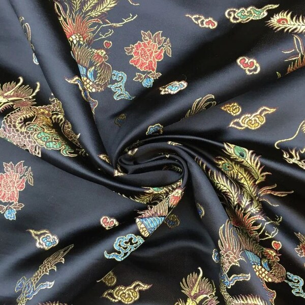 Satin Brocade Fabric - Etsy