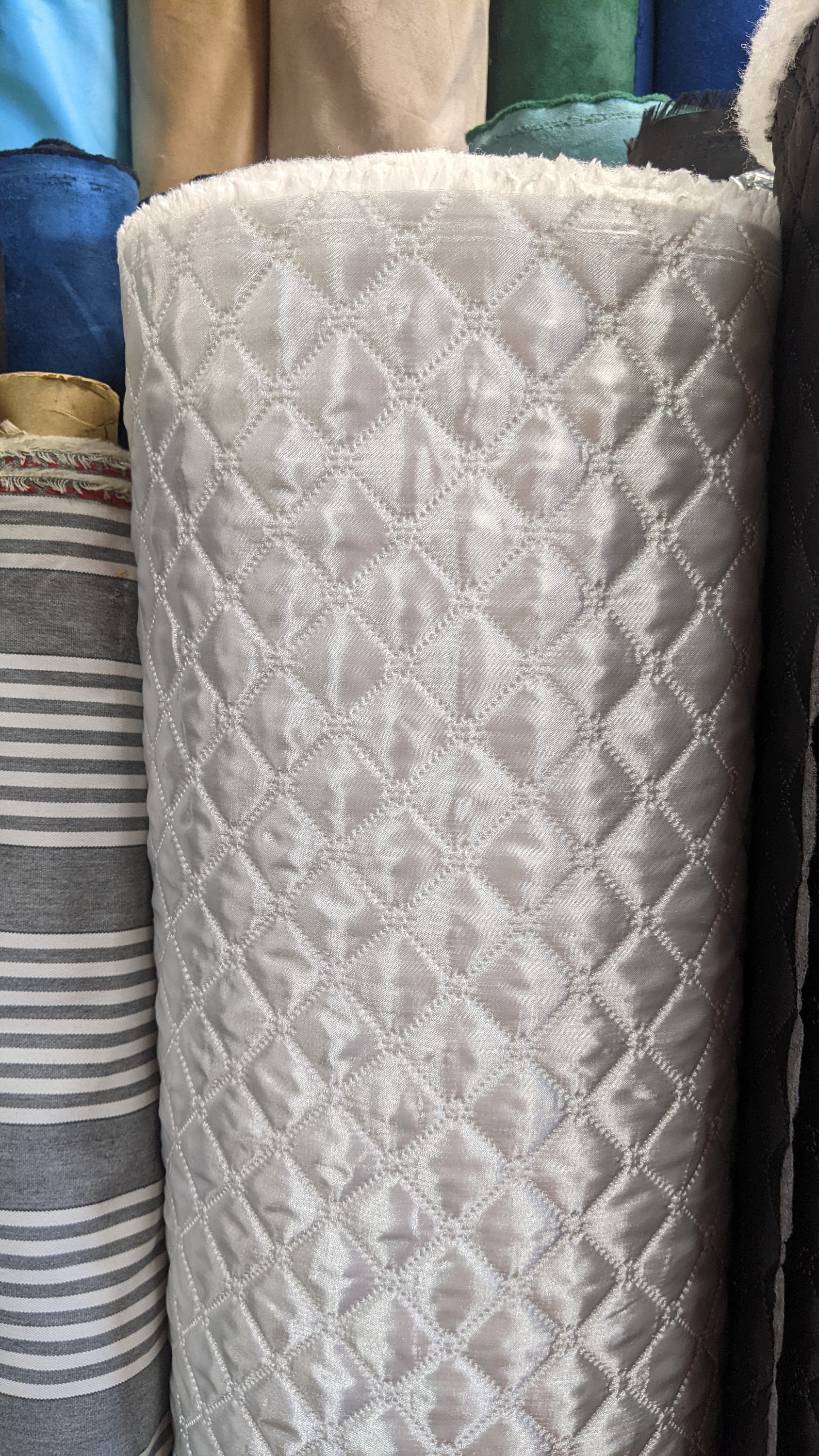 White Polyester Quilted Padded Fabric 58/60 Sold by the Yard - Etsy