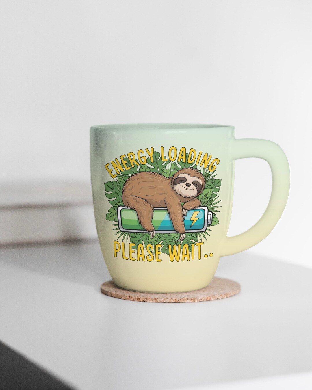 Energy Loading Sloth Coffee Mug – Funny Caffeine Gift - Etsy