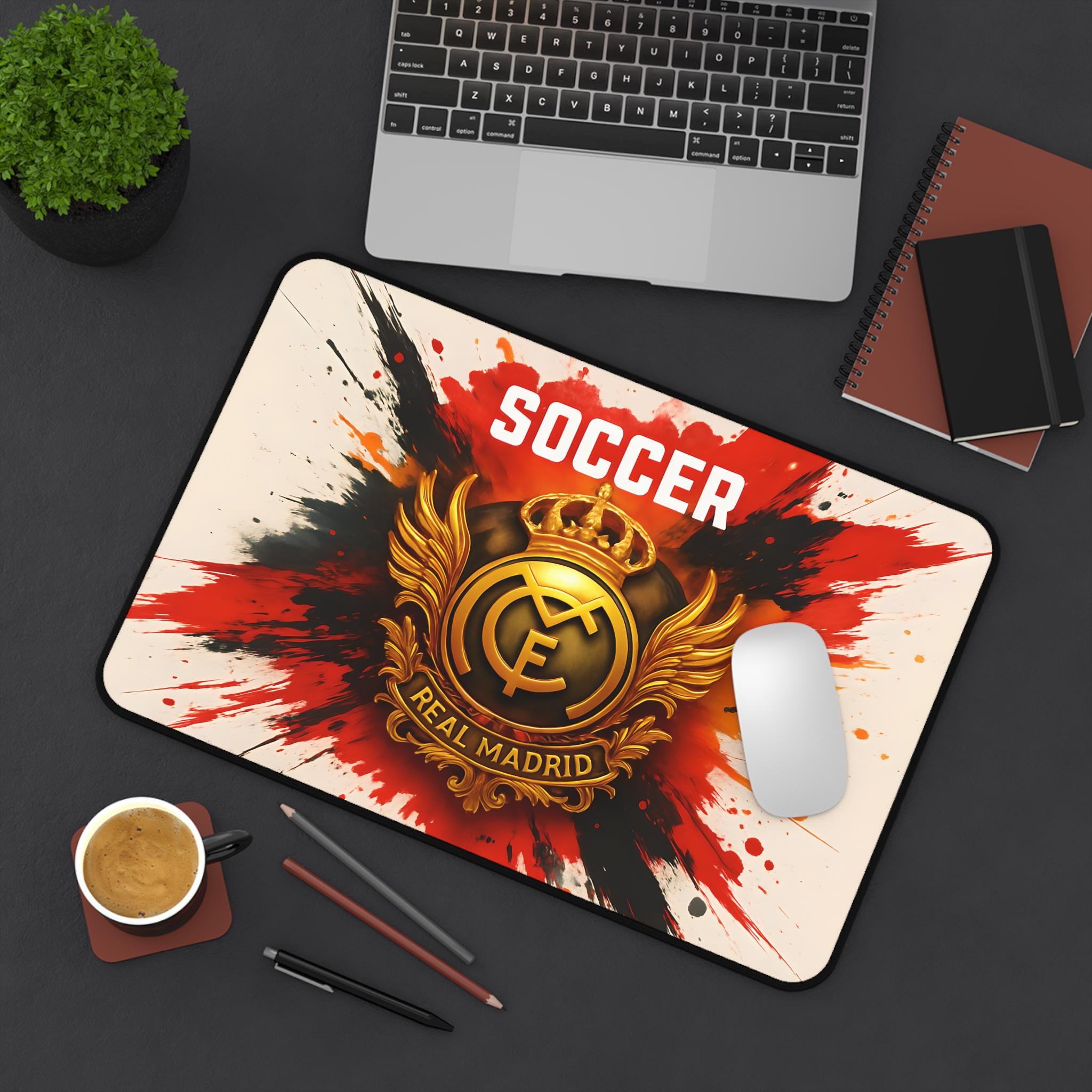 Real Madrid Desk Mat , Large Gaming Mouse Pad, Soccer Fan Gift, Office ...